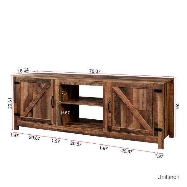 Rustic Farmhouse Style TV Stand with Ample Storage and Durable Design ...
