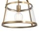 Fallon Metal and Clear Glass Ceiling Light - 13.1"L x 13.1"W x 13.3"H ...
