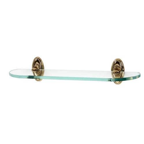 Alno Classic Traditional 18 Inch Wide Glass Shelf with Brass Mounting ...