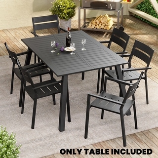 Outdoor Dining Extending Table Rectangular with Extension Leaf - See ...