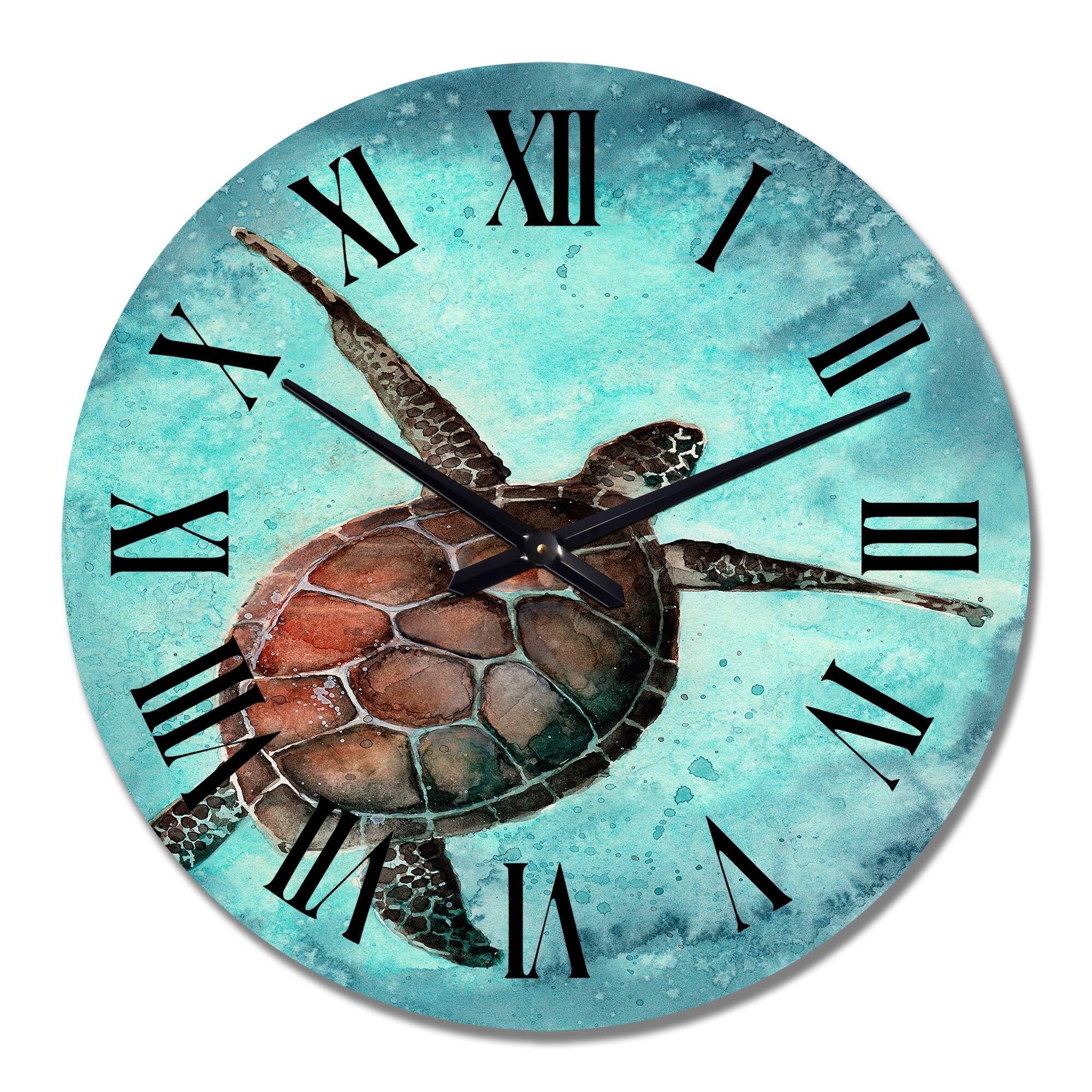Designart Colorful Sea Turtle Swimming In The Ocean Nautical
