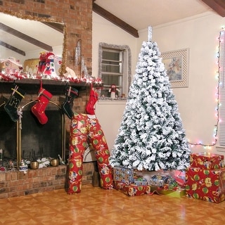 7ft Pvc Flocking Festival Christmas Tree 1300 Branches Automatic Tree ...