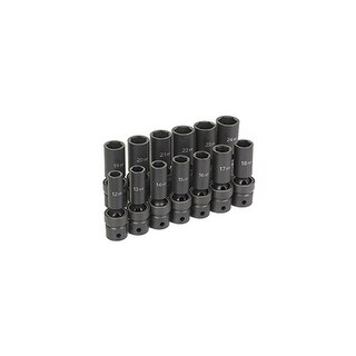 13-Piece 1/2 in. Drive Deep Length Metric Universal Socket Set 1313UMD ...