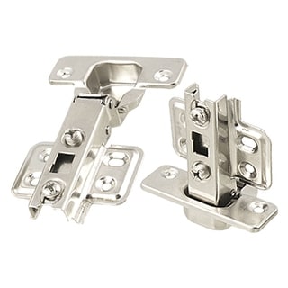 2 Pcs Stainless Steel Cabinet Door Hinge Concealed Inset Manual Close ...