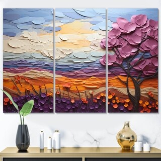 Designart "Emotional Terrain I" Abstract Impressionism Canvas Prints ...