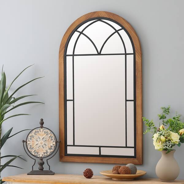 arched window frame mirror