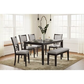 Signature Design by Ashley Langwest Dining Table and 4 Chairs and Bench ...
