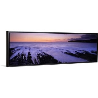 "Rock formations on the coast Croyde North Devon Devon England" Black ...