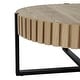 31" Modern Coffee Table with Gear Design and Cross Base - Bed Bath ...