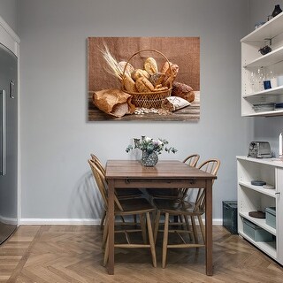 32 x 48 Framed Canvas Wall Art Decor Bread Painting, Still Life Bread ...
