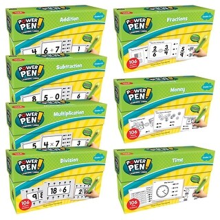 Teacher Created Resources Power Pen Learning Math Quiz Cards - Set of 7 ...