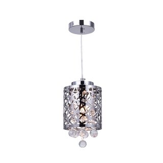 Eternity 1 Light Drum Shade Mini Pendant With Chrome Finish - Stainless ...