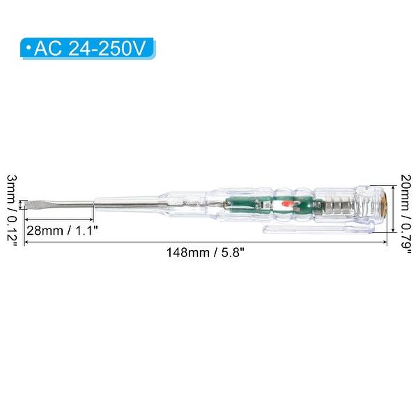 Voltage Tester AC 24-250V Contact Electrical Detector Double Light Tube ...