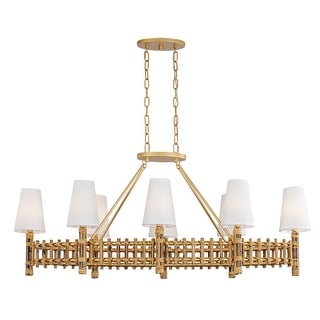 Nevis 8-Light Linear Pendant - French Gold - Bed Bath & Beyond - 36094184