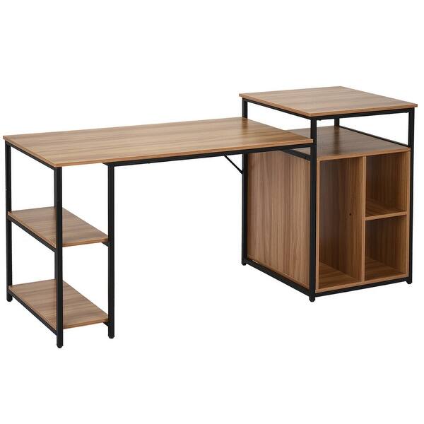 Writing Table Computer Desk Printer Stand Shelf Large Bookshelf Printer ...