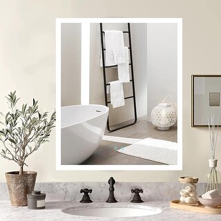 30 inch Rectangular Frameless Anti-Fog Wall Mounted LED Bathroom Vanity ...