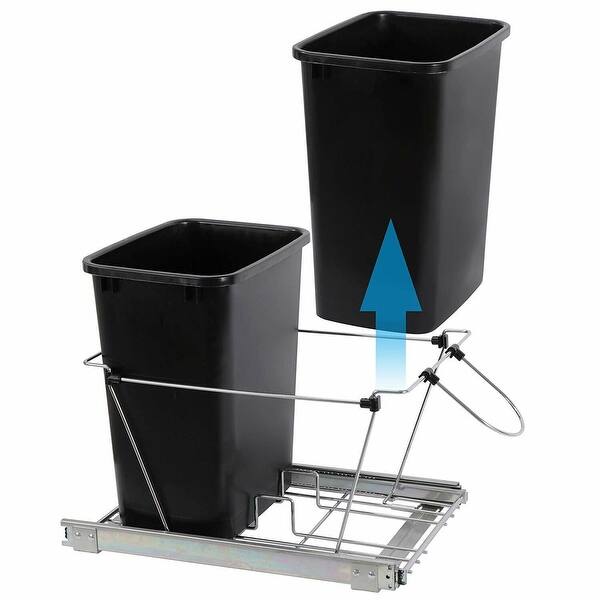 35 Quart Double Garbage Can Pull Out Trash Container - On Sale - Bed ...