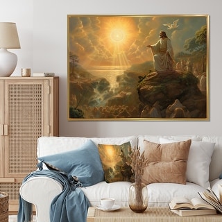 Designart "Jesus Modern Devotion I" Christianism Framed Wall Art Prints ...