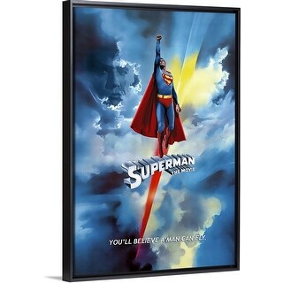 "Superman The Movie (1978)" Black Float Frame Canvas Art - Bed Bath ...