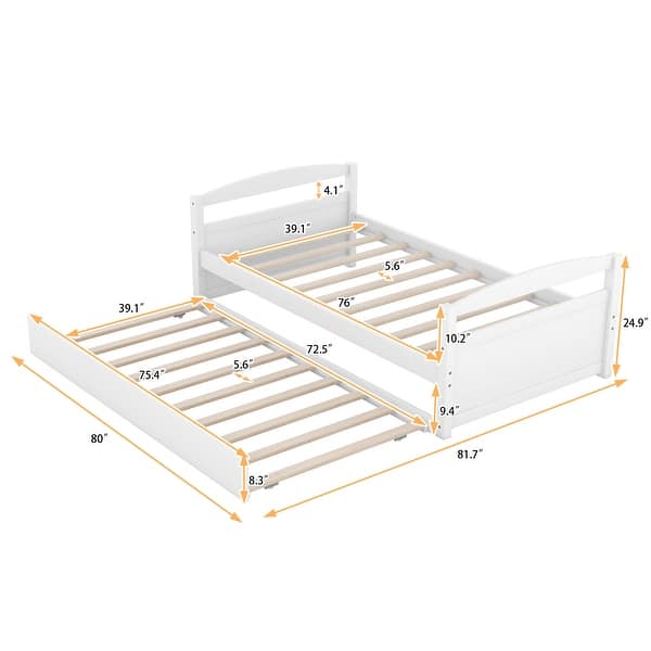 Twin Size Daybed with Pull out Trundle Bed - Bed Bath & Beyond - 38957948