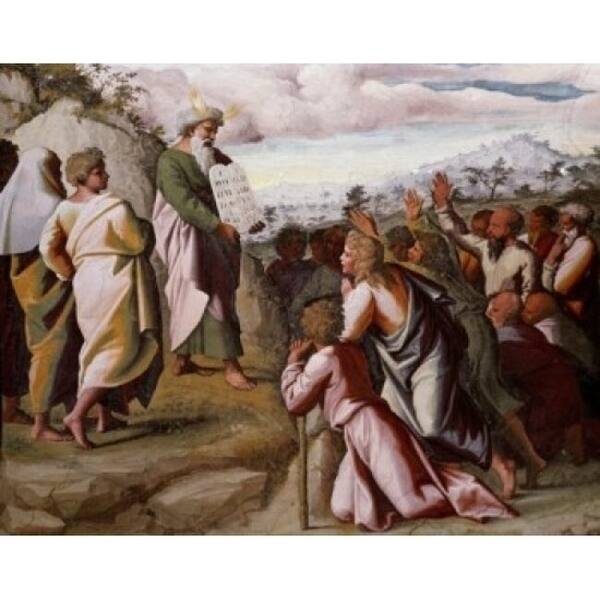 Moses Presenting The Ten Commandments Raphael Fresco St. Peters ...