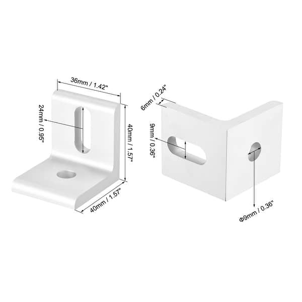 Inside Corner Brace Angle Bracket L Shape 40mmx40mmx36mm with M8 ...