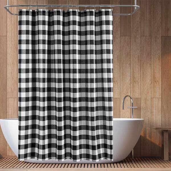 Cotton Blend Buffalo Check Shower Curtain - On Sale - Bed Bath & Beyond ...