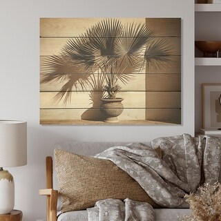 Designart "Beige Palms Palm Trees Bouquet Still Life" Palms & Palm ...