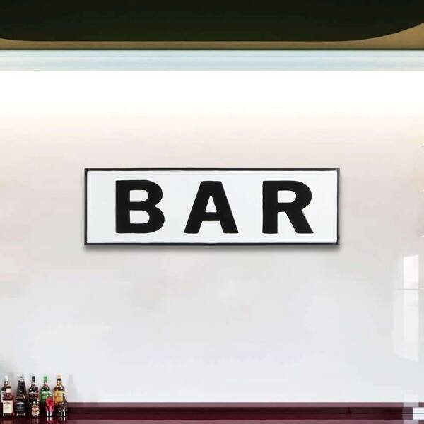 White Metal Bar Wall Sign - Bed Bath & Beyond - 36272326