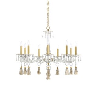 Sarella 6 Light Chandelier in White with Crystal Heritage - One Size ...
