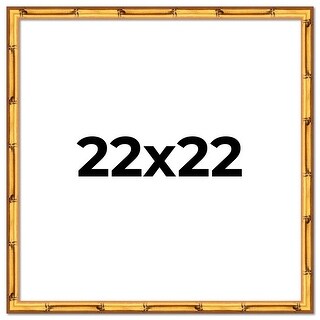 22x22 Frame Gold Bamboo Solid Wood Picture Frame | 1 Inch Moulding ...