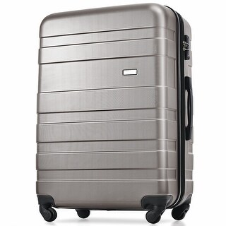 Gray Trunk Sets 3 piece Sets Luggage Hardside Lightweight Durable ...