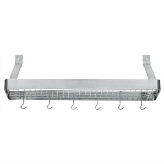 Wall Mounted Stainless Steel Kitchen Pot Rack Storage Shelf - Bed Bath ...