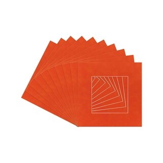 20x20 Mat for 12x12 Photo - Orange Suede Matboard for Frames Measuring ...