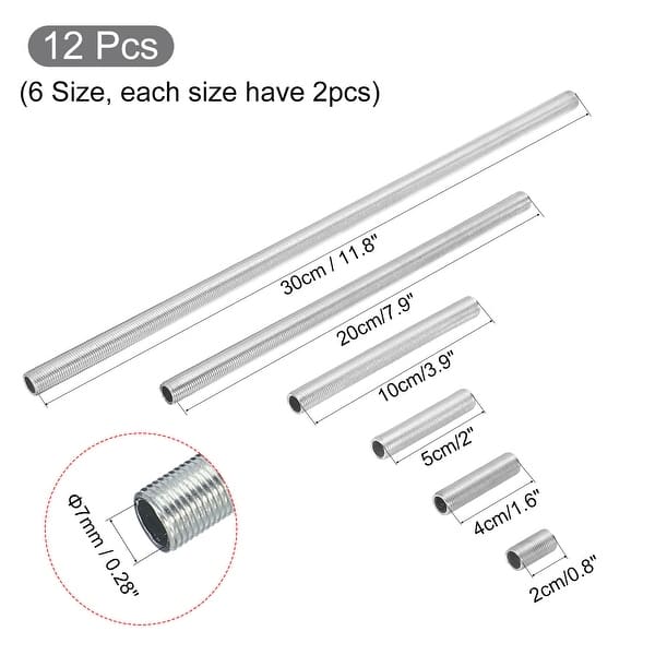 84pcs Lamp Pipe Kit with Lock Nuts Washers 1/8IP Thread Fasteners ...