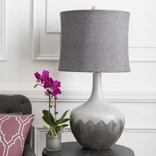 Contemporary Linus Table Lamp with Natural Finish Resin Base - Bed Bath & Beyond - 10658404