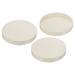 140mm ID Pipe End Caps, 3 Pack Round Tubing Insert Pipe Cover, White ...