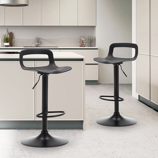 Adjustable Barstools Airlift Counter Bar Pub Height Stools with Plastic ...