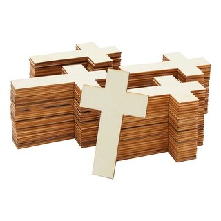 100 Pack Unfinished Wooden Crosses for Crafts - Bed Bath & Beyond ...