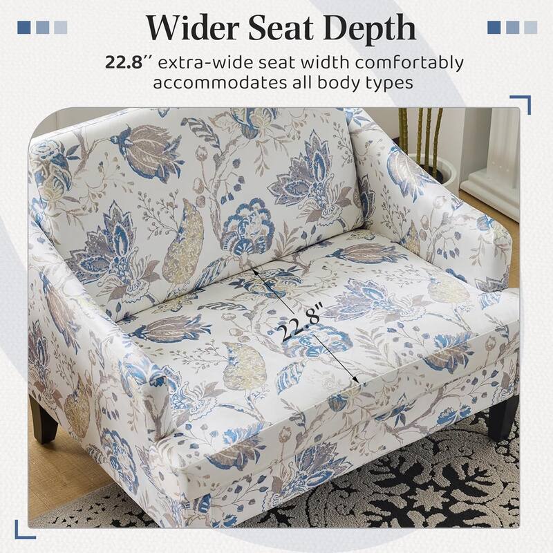 Bezseller Modern Oversized Accent Chair, 34.3'' Wide Seat Upholstered ...