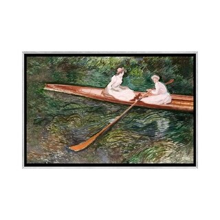 iCanvas "The Pink Rowing Boat " by Claude Monet Framed - Bed Bath ...