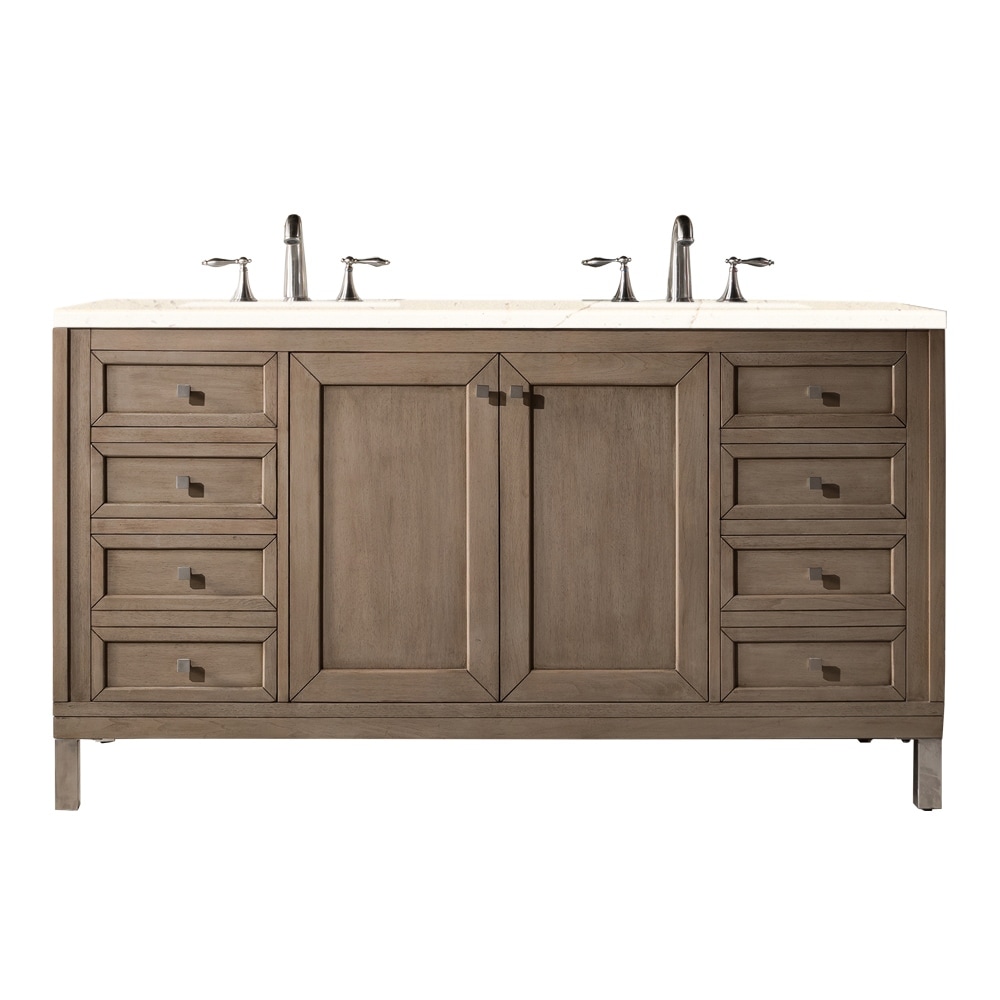 James Martin Vanities Bristol 72" Double Vanity, Whitewashed Walnut ...