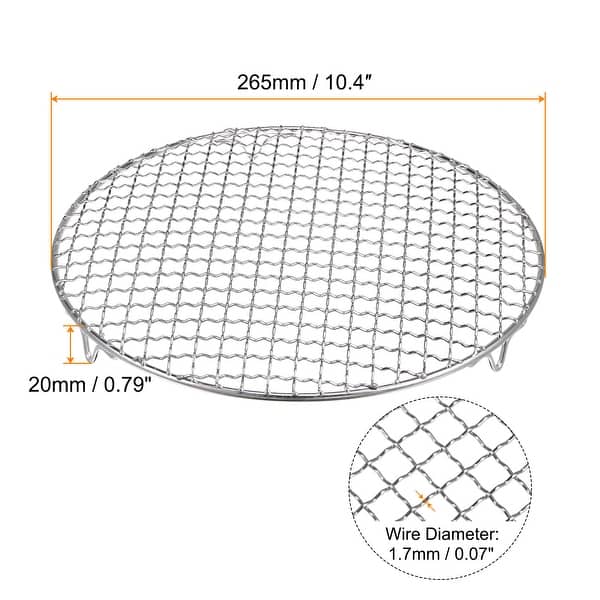 Round Cooking Rack 10.4-inch Stainless Steel Cross Wire Barbecue Grill ...