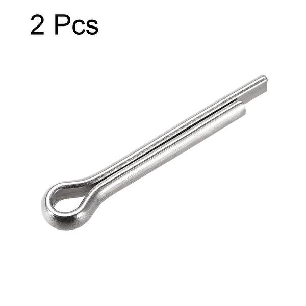 Split Cotter Pin - 304 Stainless Steel 2-Prongs Silver Tone 2Pcs - 1mm ...