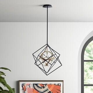 Modern 6-Light Unique Cubic Interlaced Design LED Pendant - Bed Bath & Beyond - 36913545