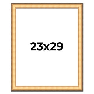 23x29 Frame Gold Plein Aire Solid Wood Picture Frame Width 2 Inches ...