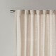 Gracie Mills Seraphine Faux Linen Rod Pocket and Back Tab Curtain Panel ...