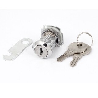 Cabinet Drawer 18 x 27mm Thread Shaft Safety Tubular Cam Lock w Keys ...