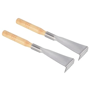 11.8" Hand Gardening Rake, 2Pcs Chrome Steel Loosening Soil Cultivator ...