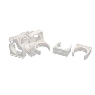 32mm Dia PVC U Shaped Pipe Fitting Clamps Clips Water Tube Holder White ...